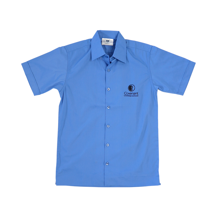 Blue Short Sleeved Shirt – Covenant Christian School - Uniform Shop